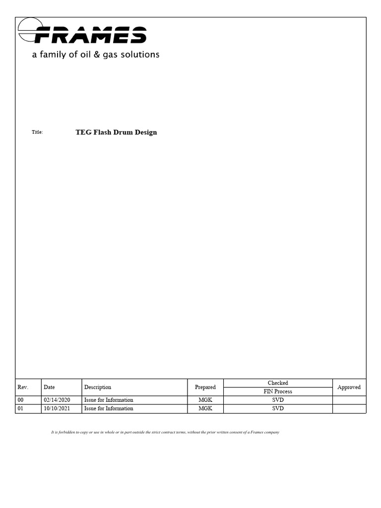 TEG Flash Drum Design | Download Free PDF | Gases | Mechanical Engineering