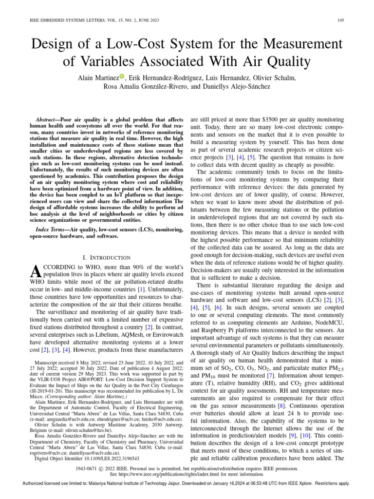 Design of A Low-Cost System For The Measurement of Variables Associated ...