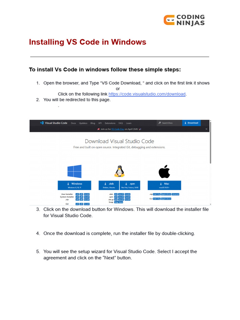 Installing vs Code on Windows-3254 | PDF
