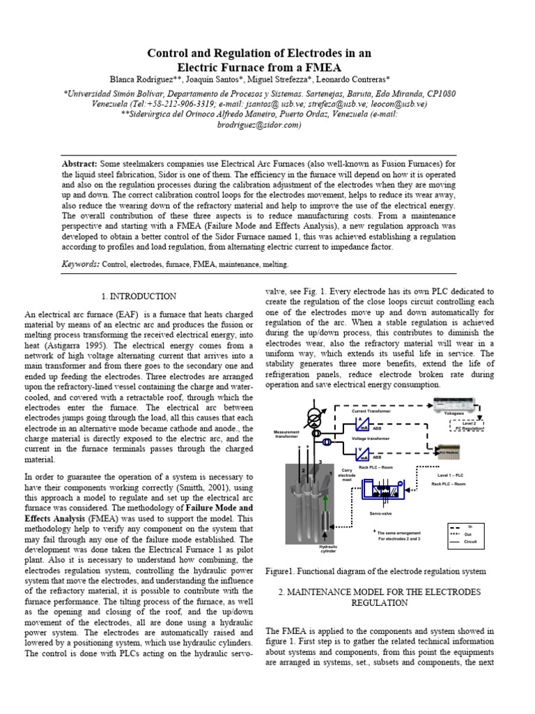 Electrode Control in Electric Furnaces | PDF | Transformer | Electrode