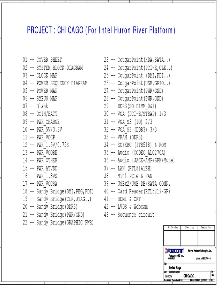 foxconn_chicago_rmv_schematics | PDF | X86 Architecture | Computer Hardware