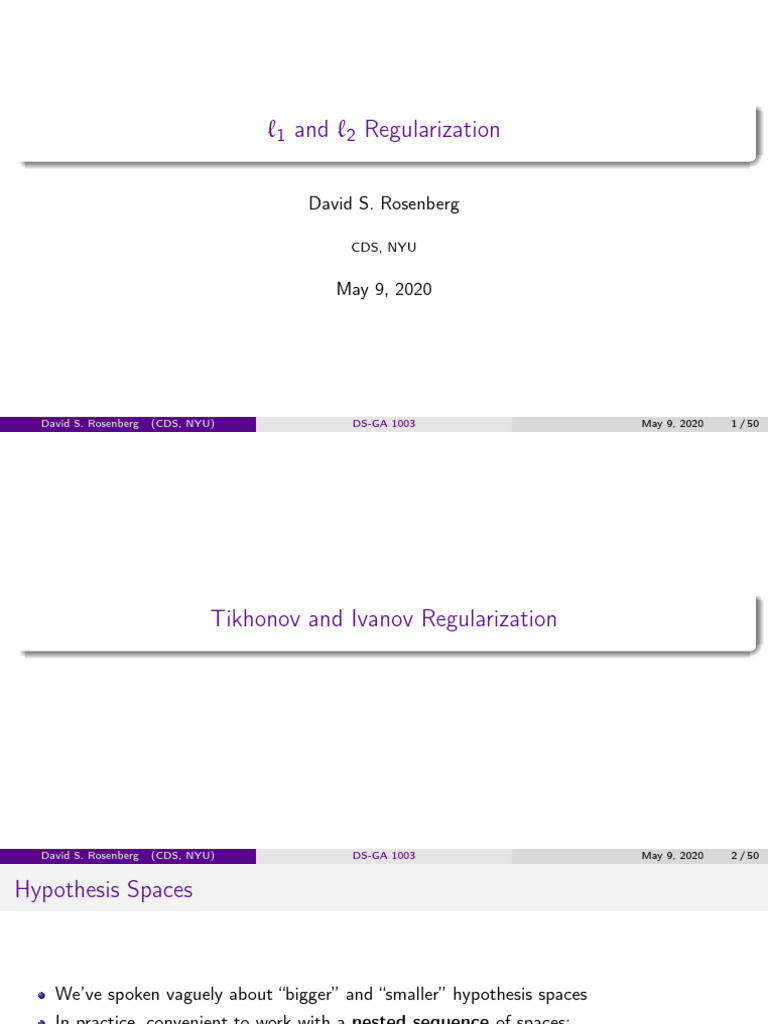 02c.L1L2 Regularization | PDF | Regression Analysis | Mathematical Analysis