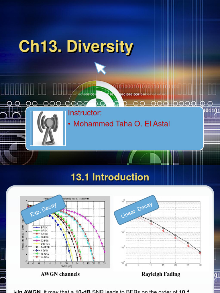 Micro and Macro Diversity | PDF | Antenna (Radio) | Signal To Noise Ratio