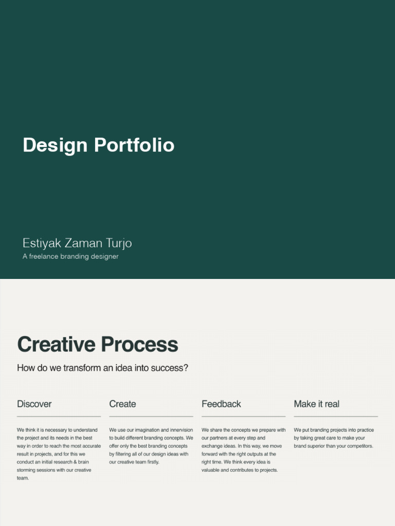 Estiyak Zaman Turjo's Design Portfolio | PDF