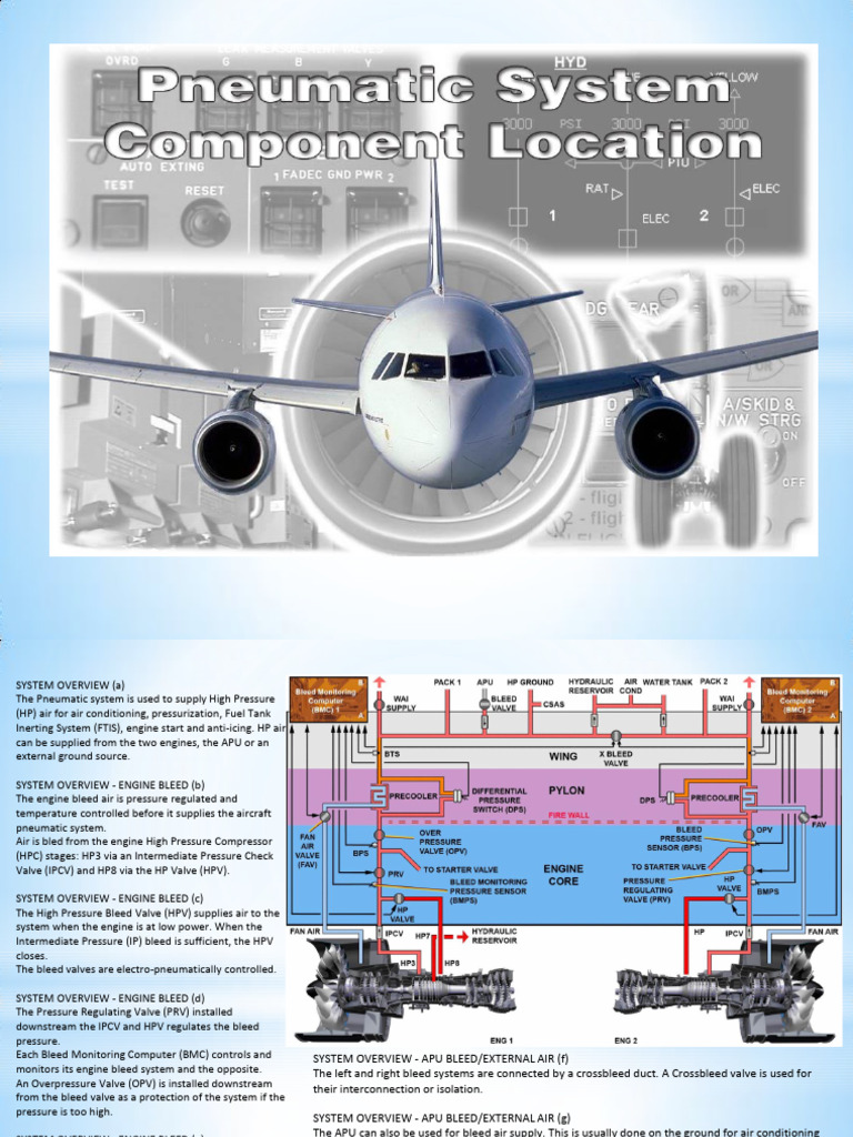 A320 PW1100 Pneumatic System Overview | PDF | Rotating Machines ...