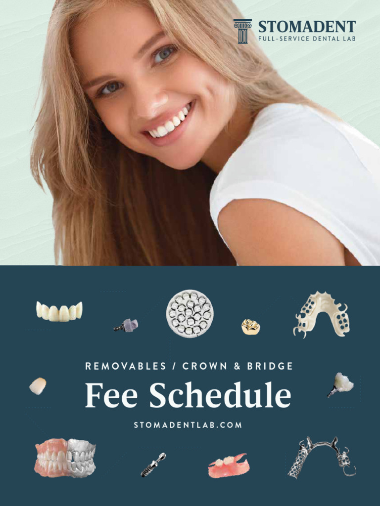 Dental Lab Fee Schedule | PDF | Dentures | Dentistry Branches