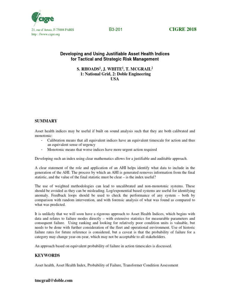 B3-201-2018 - Developing and Using Justifiable Asset Health Indices For ...