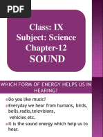 CBSE Class 9 Science Chapter Sound | PDF | Sound | Waves