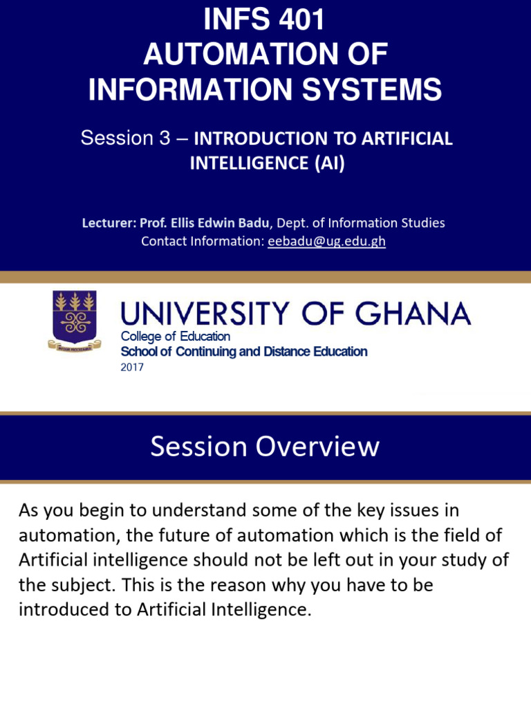 L03-INFS 421 - Introduction To Artificial Intelligence | PDF ...