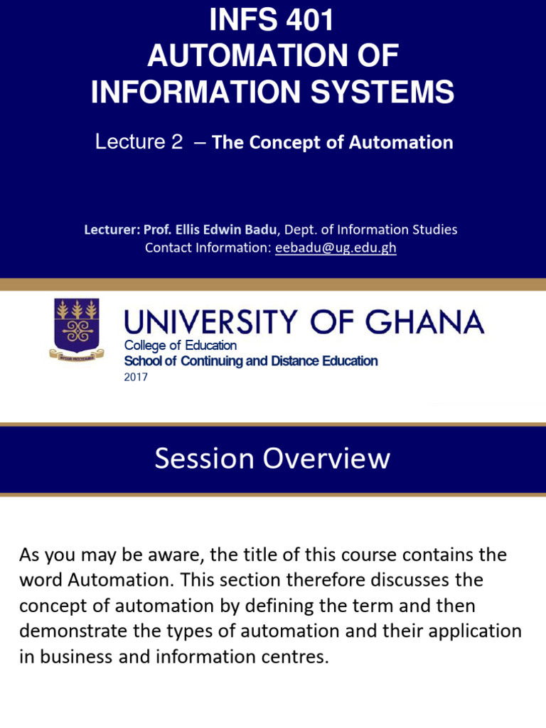 Understanding Automation in Information Systems | PDF | Automation ...
