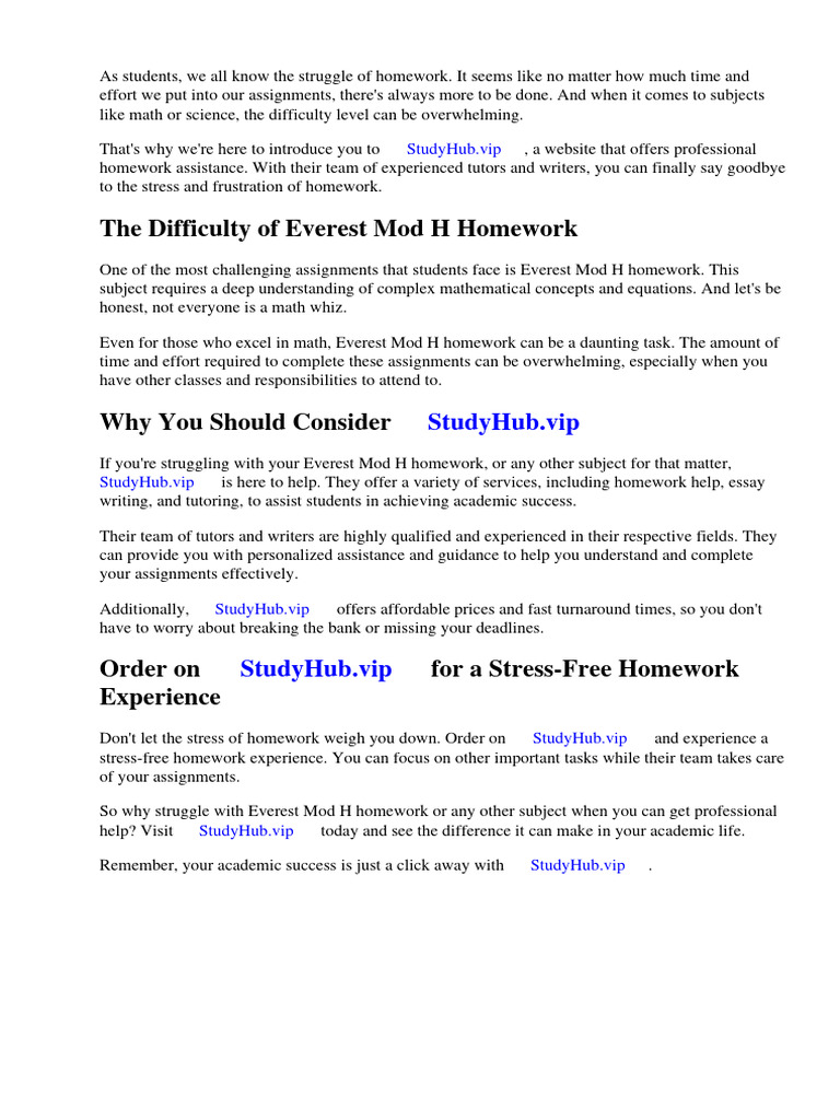 Everest Mod H Homework | PDF | Mount Everest | Mountaineering