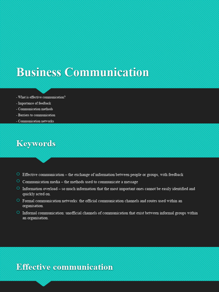 Effective Business Communication Guide | PDF | Communication | Information