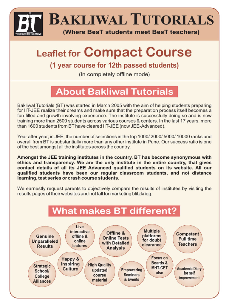 Compact Leaflet 2023 On Spot - Compressed | PDF | Higher Education | Schools