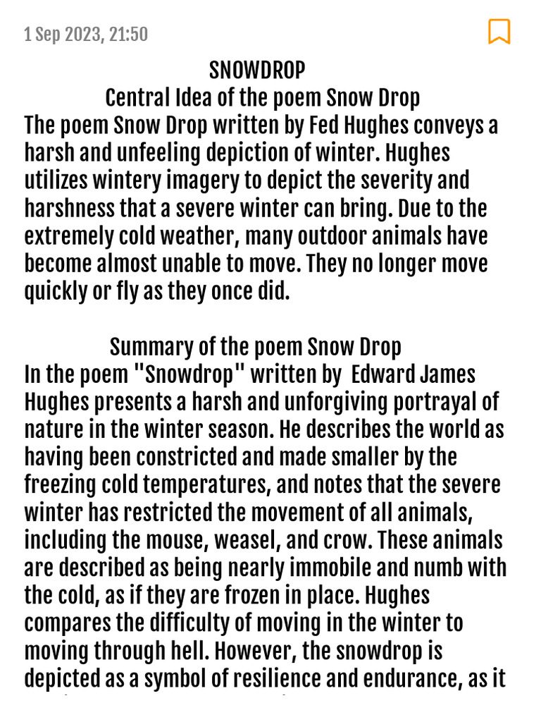 SNOWDROP | PDF