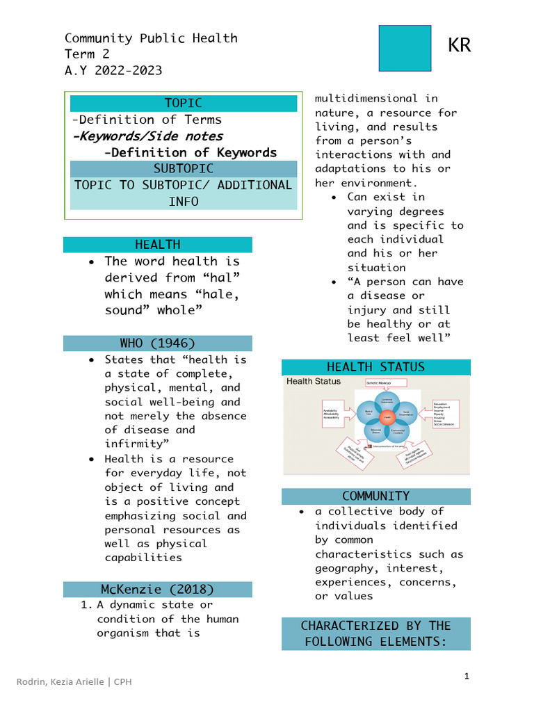 Cphlec Transes Midterm Part 1 | PDF | Infection | Medicine