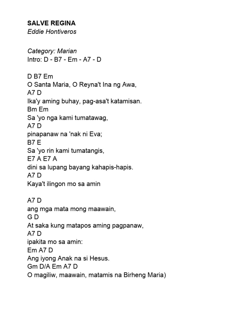 Salve Regina | PDF