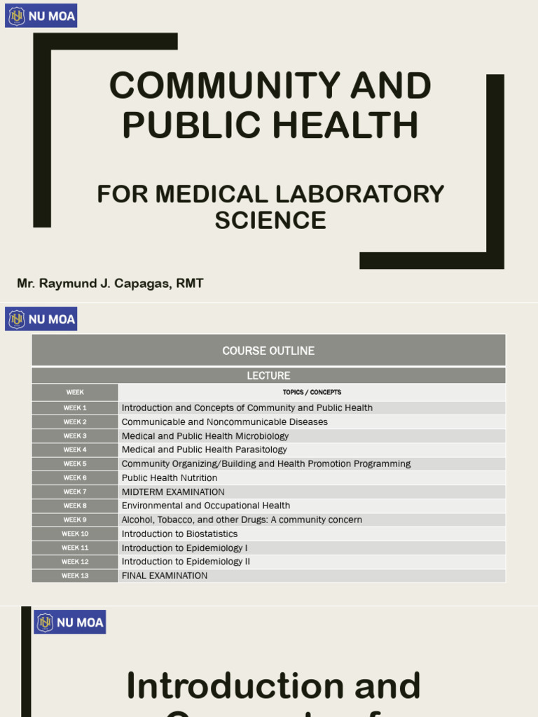 Community Health Course Outline | PDF | Public Health | Community