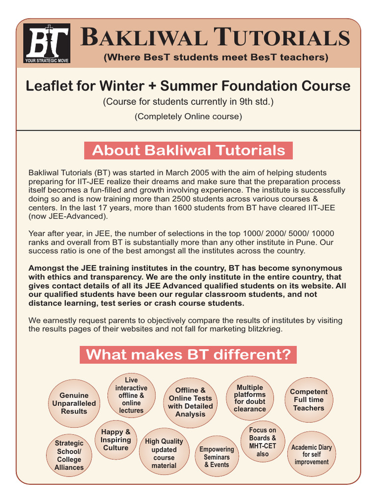 WINTER - SUMMER FOUNDATION LEAFLET 2024 - Compressed | PDF | Equations | Newton's Laws Of Motion