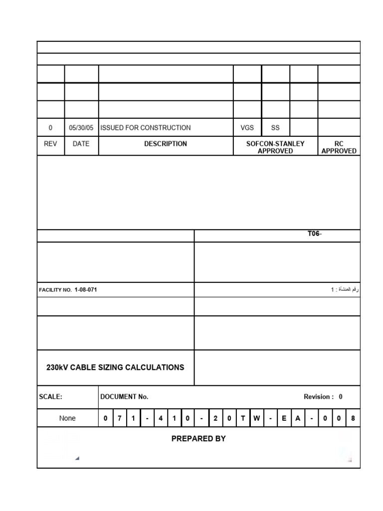 230kV Cable Sizing Calculations | PDF | Electricity | Electrical ...