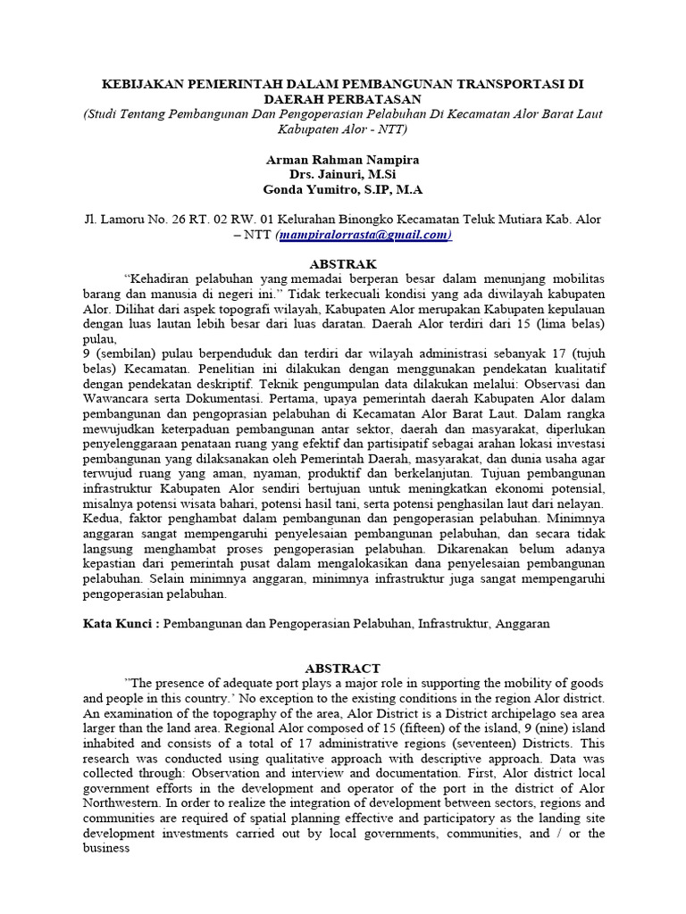 Naskah Publikasi Arman Rahman Nampira | PDF