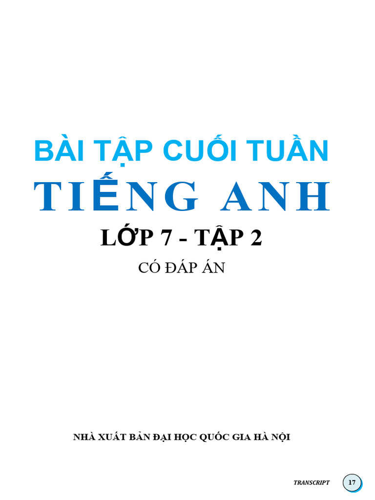 (Lib24.Vn) Bai Tap Cuoi Tuan Tieng Anh 7 Tap 2 | PDF