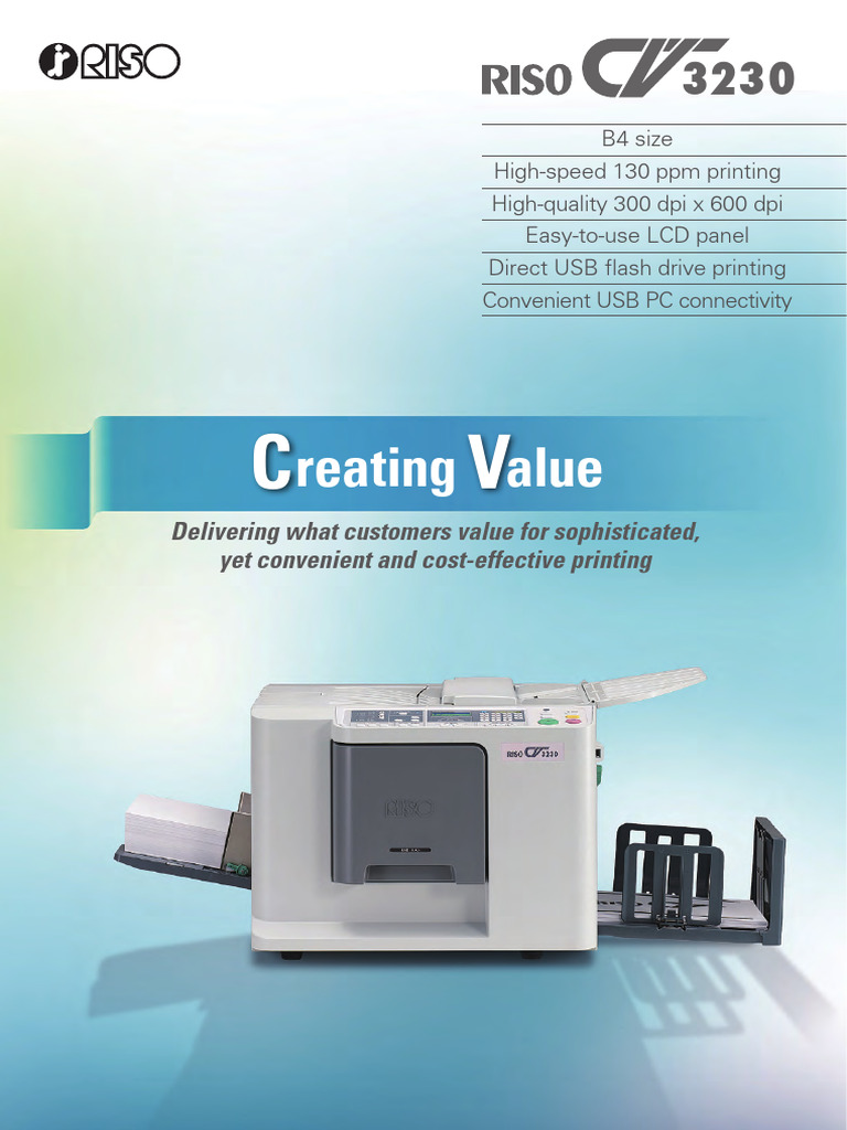 CV3230 Brochure | PDF | Paper | Printer (Computing)