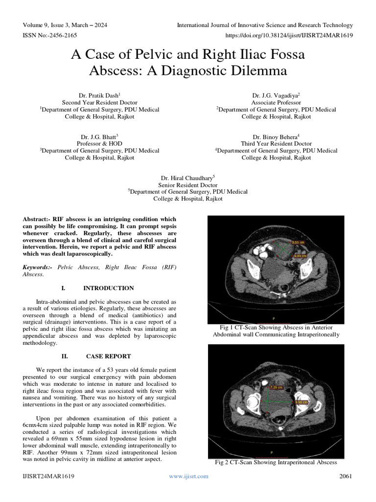 A Case of Pelvic and Right Iliac Fossa Abscess: A Diagnostic Dilemma ...