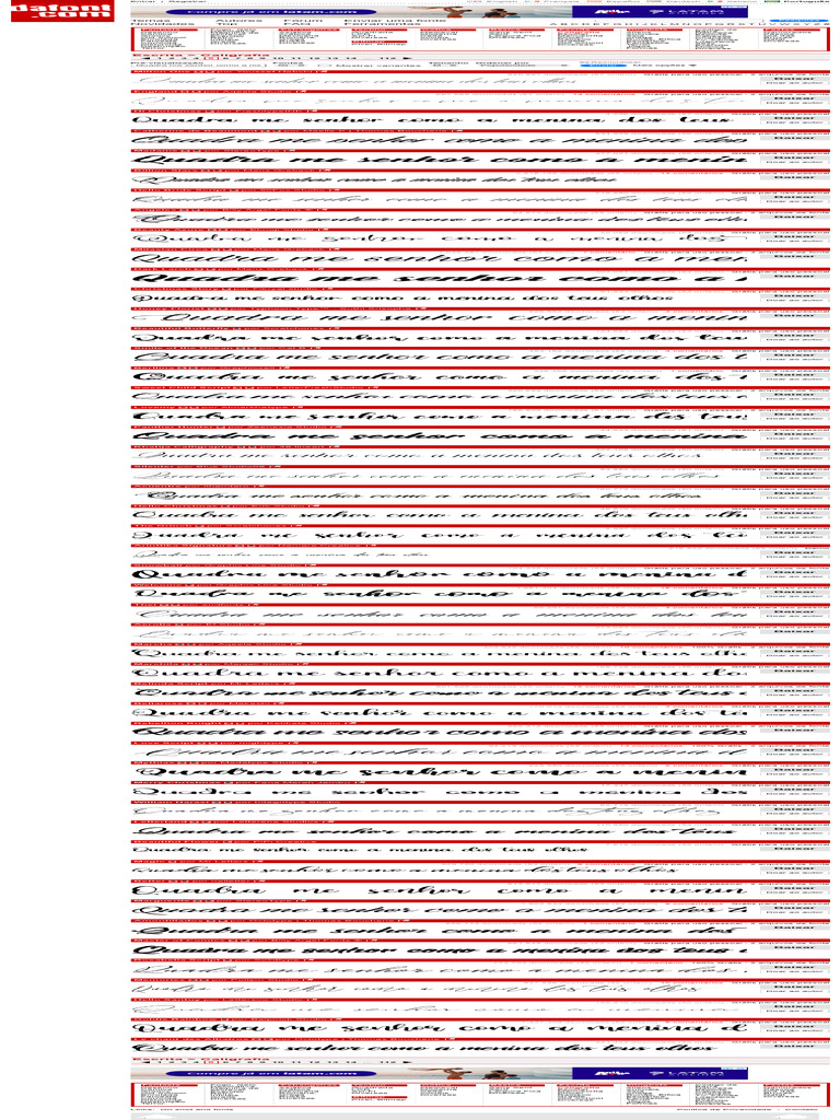 Escrita Caligrafia Dafont - Com 4 | PDF | Caligrafia
