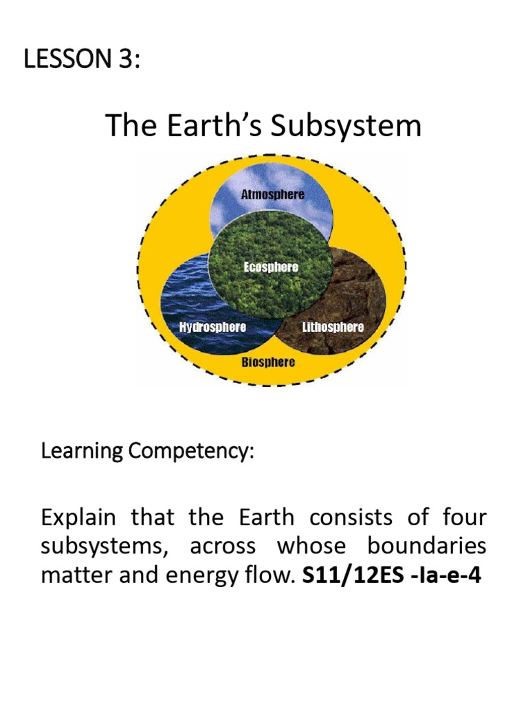 Lessson 3 Earths System Pdf Atmosphere Of Earth Earth Sciences