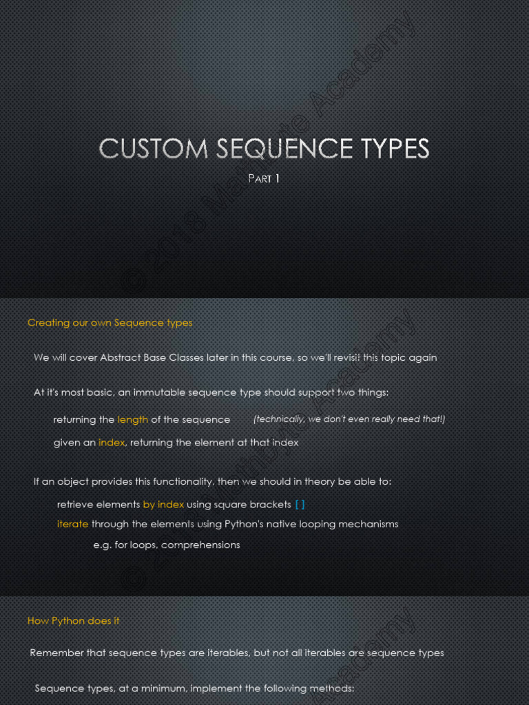 12.1 Custom Sequences - Part 1 PDF | PDF | Method (Computer Programming) | Sequence
