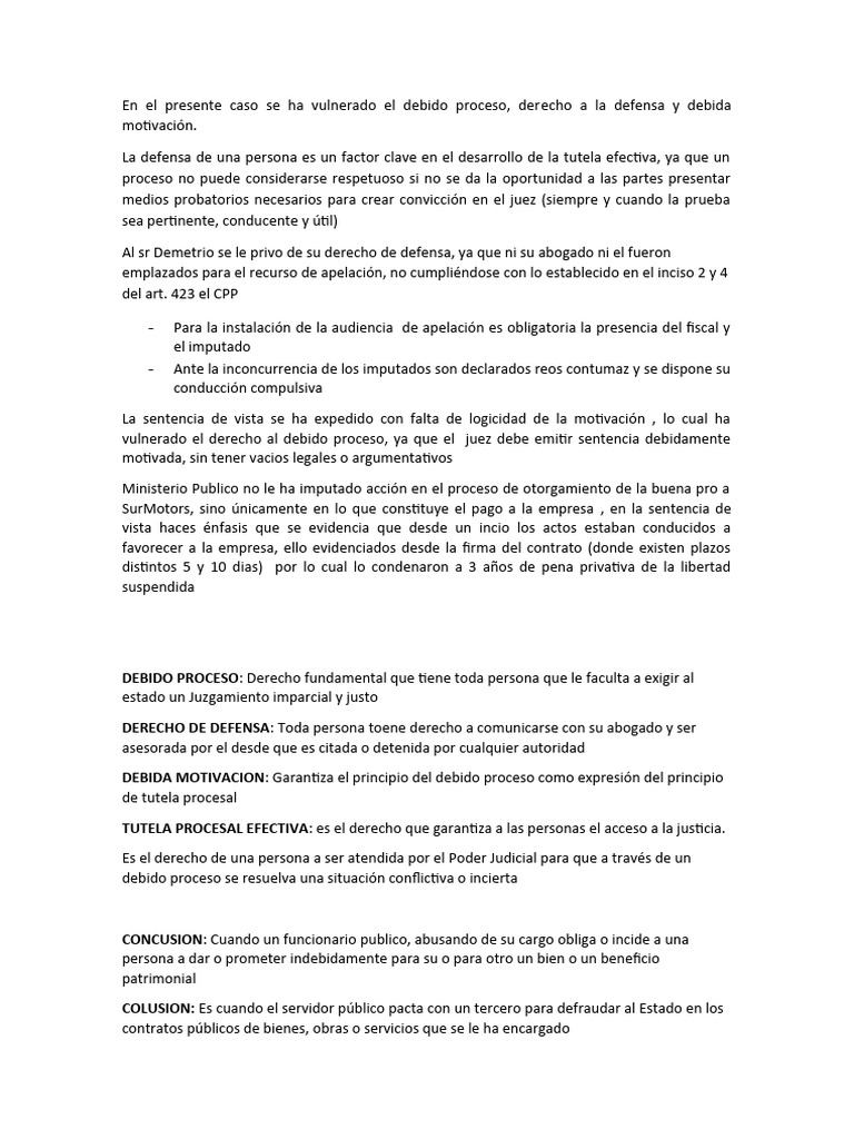 En el presente caso se ha vulnerado el debido proceso | PDF | Debido al proceso | Evidencia (ley)