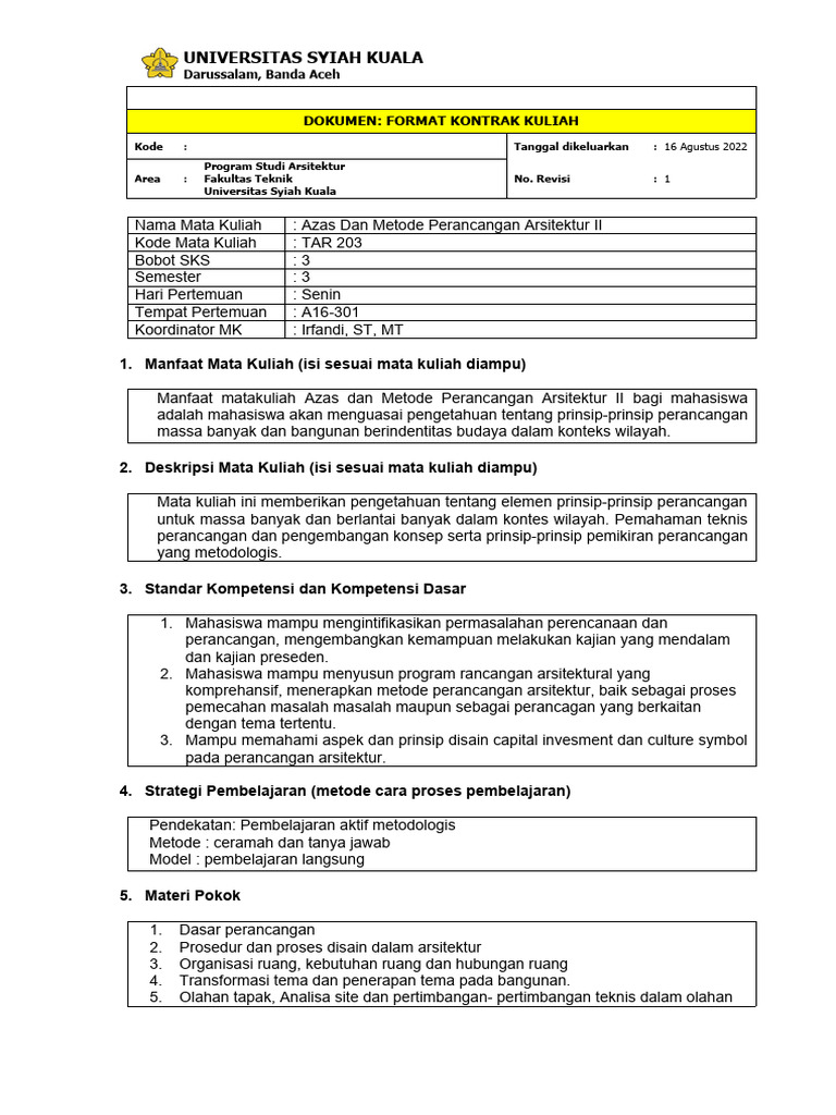 KK TAR 203 Azas Dan Metode Perancangan Arsitektur II | PDF KK TAR 203 Azas Dan Metode Perancangan Arsitektur II | PDF