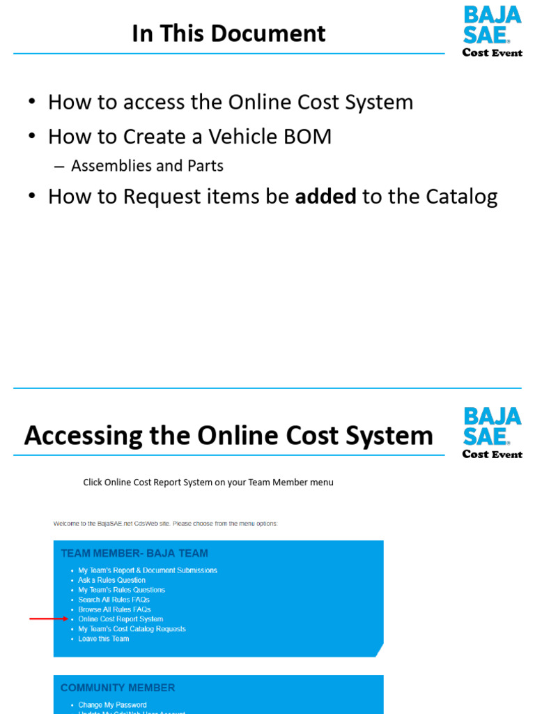 Creating a Vehicle BOM Guide | PDF | Screw | List Price