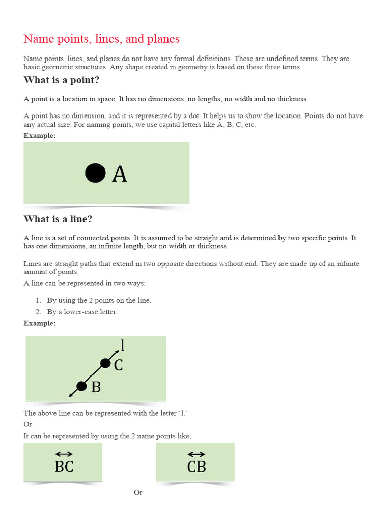 3 Undefined Terms in Geometry | PDF