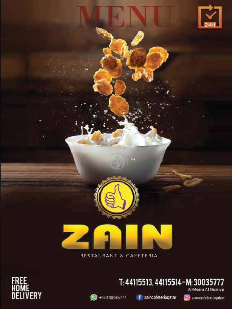 Zain Menu Set 1-2 | PDF | Hamburgers | Foods