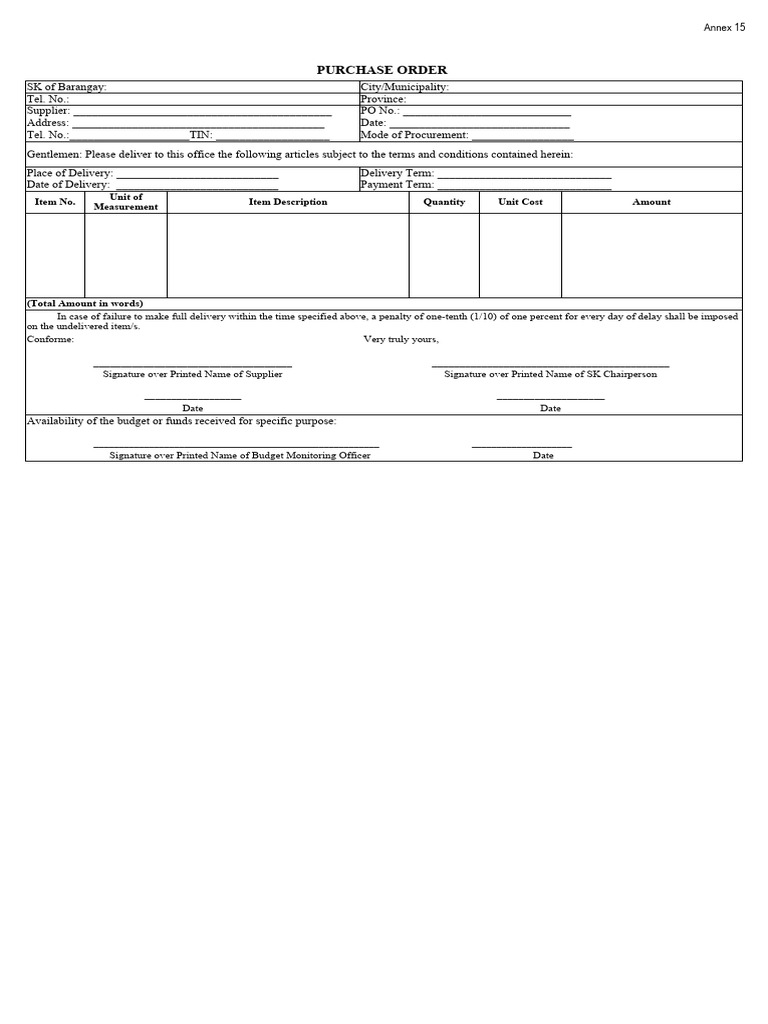 Annex 15 - PO | PDF