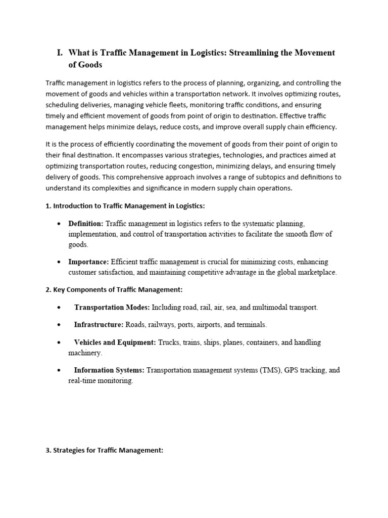Logistics Pdf Logistics Transport