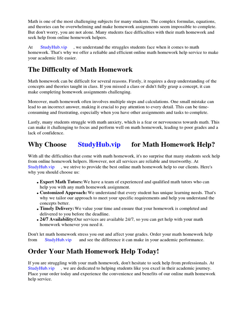 Homework Helper Online Math | PDF | Mathematics | Homework