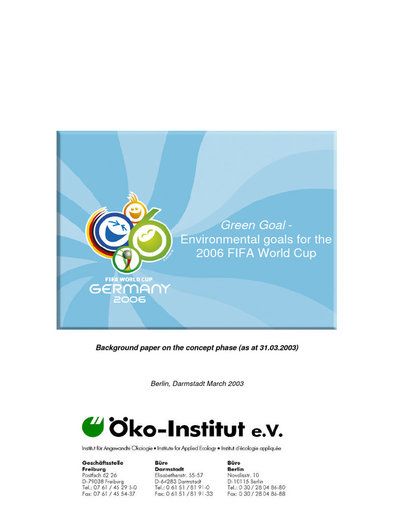 FIFA A Case Study For Research | PDF | Efficient Energy Use | Waste