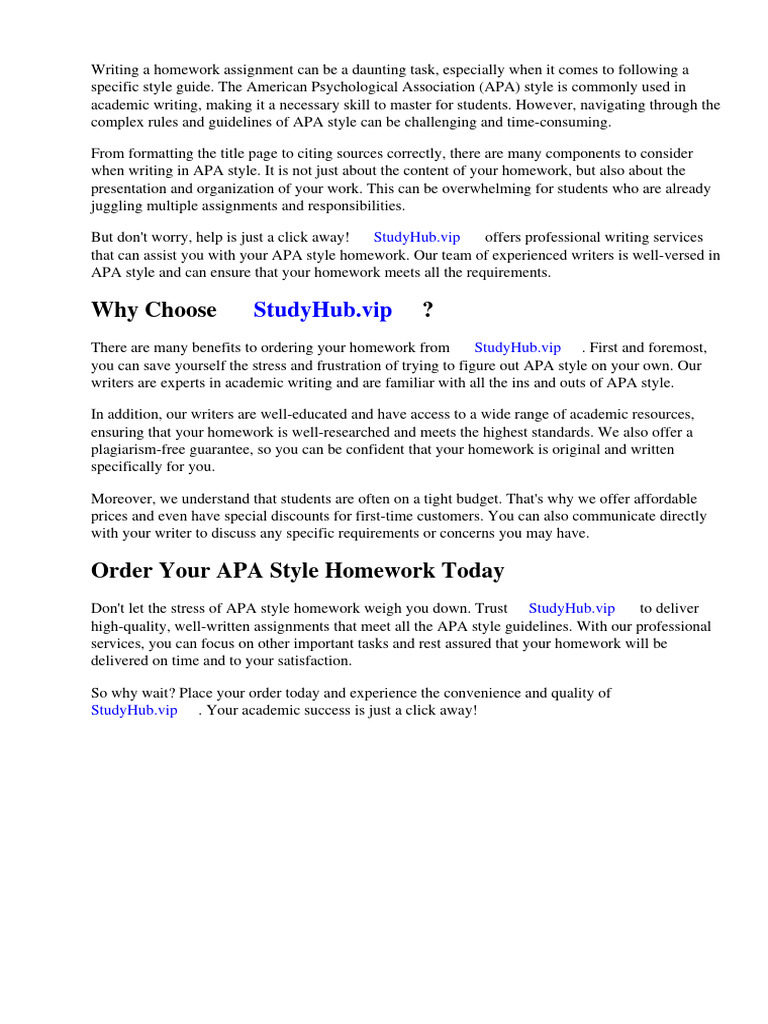 Apa Style Homework | PDF | Apa Style | Citation