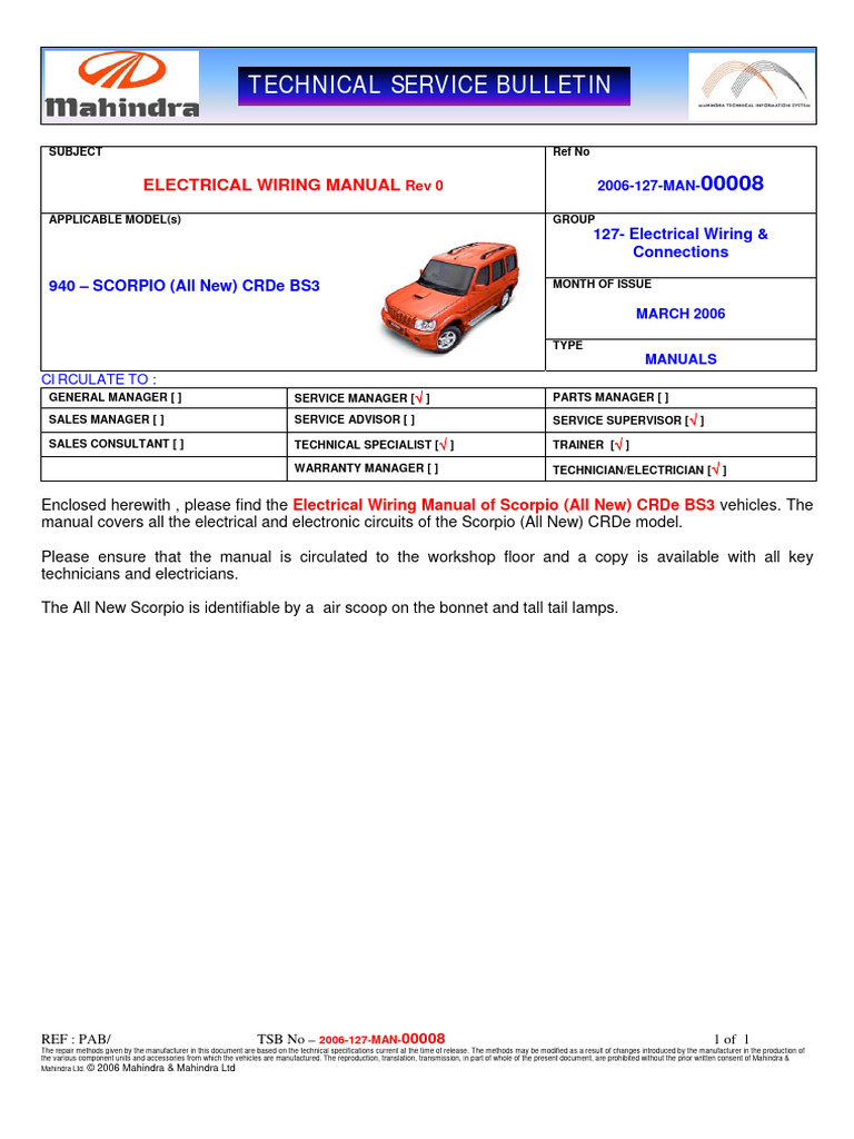 2006 - Wiring Manual (CRDe All New) | PDF | Switch | Headlamp