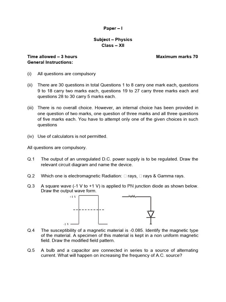 Paper - 1 | PDF | Electromagnetic Induction | Transformer