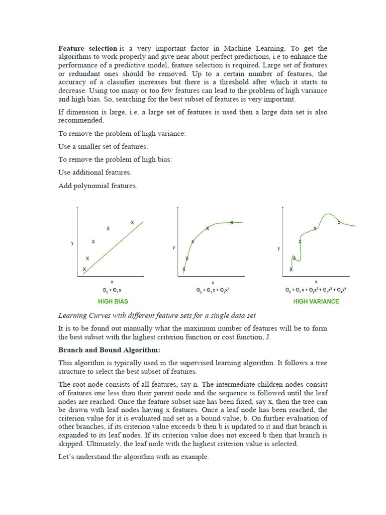 Branch and Bound Feature Selection | Download Free PDF | Machine Learning | Algorithms And Data ...