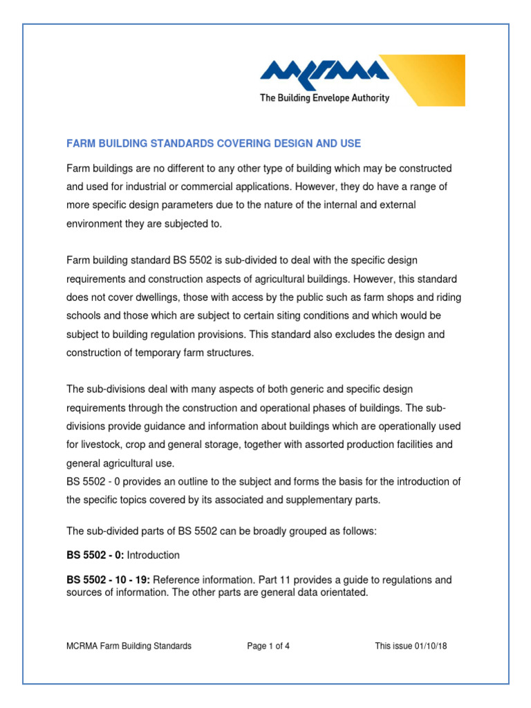 Farm-building-standards-1 | PDF | Agriculture | Farms