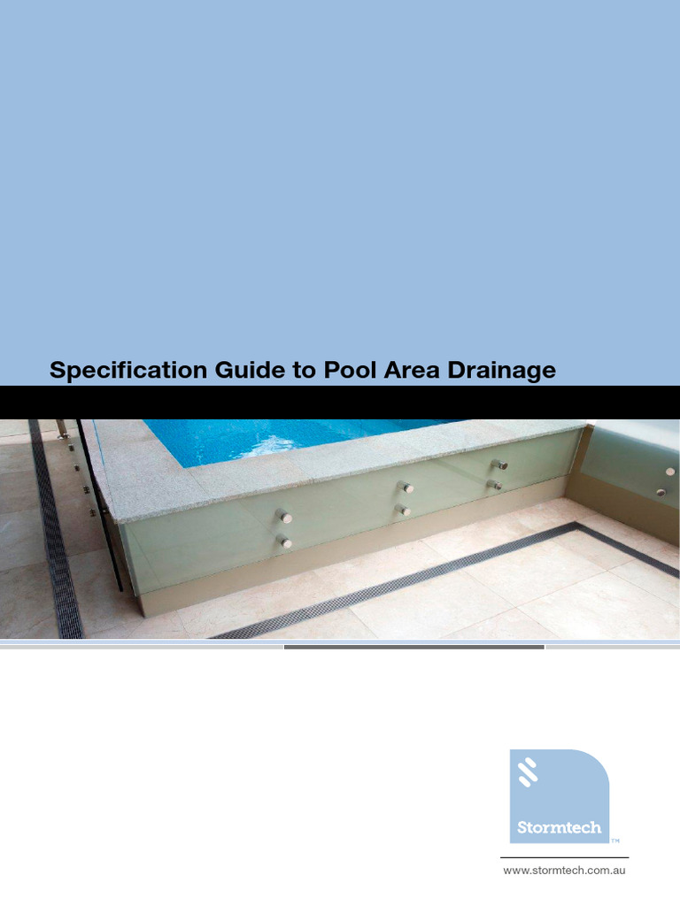 Specification Guide To Pool Area Drainage | PDF | Drainage | Water
