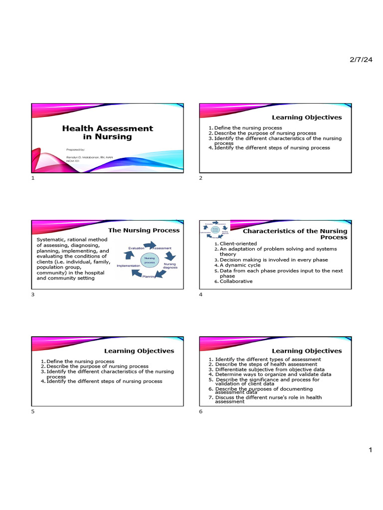 Nursing Health Assessment Guide | PDF | Physical Examination | Nursing