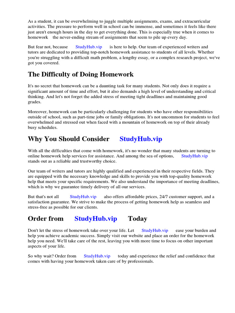 How Can I Do All My Homework | PDF | Homework