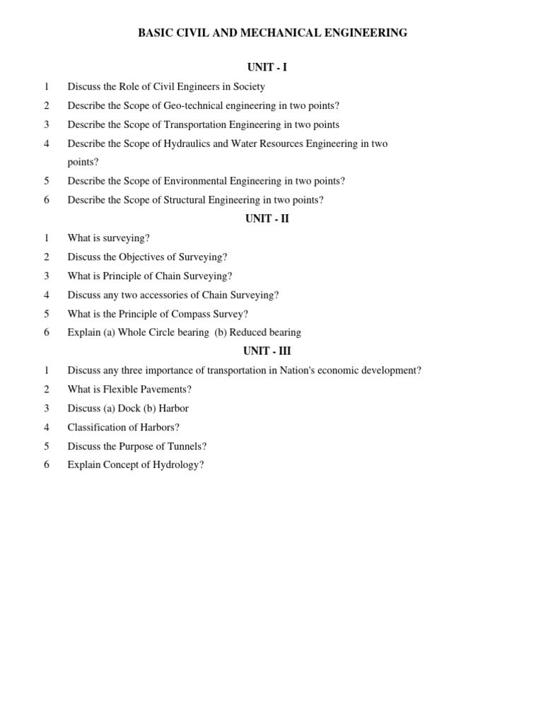 BCME Short Question Bank | PDF | Science & Mathematics
