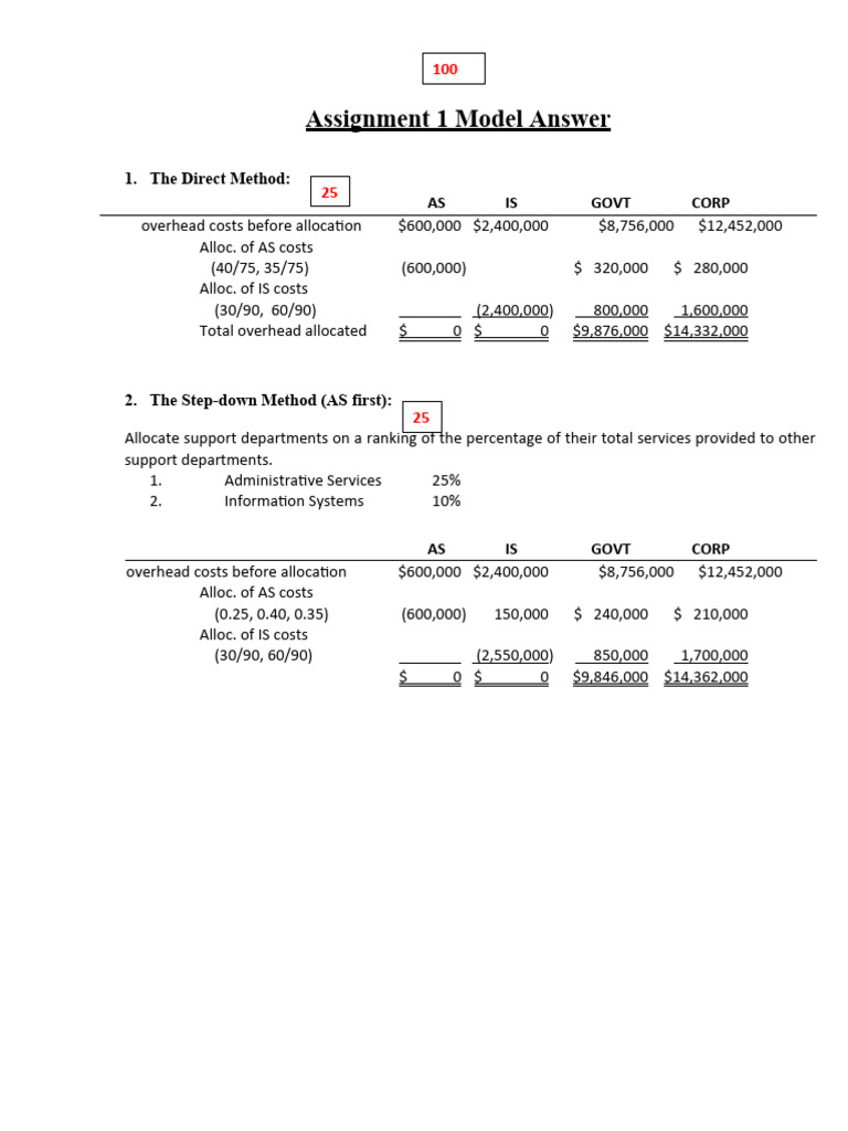 3004 Assignment 1 Model Answer | Download Free PDF | Applied Mathematics