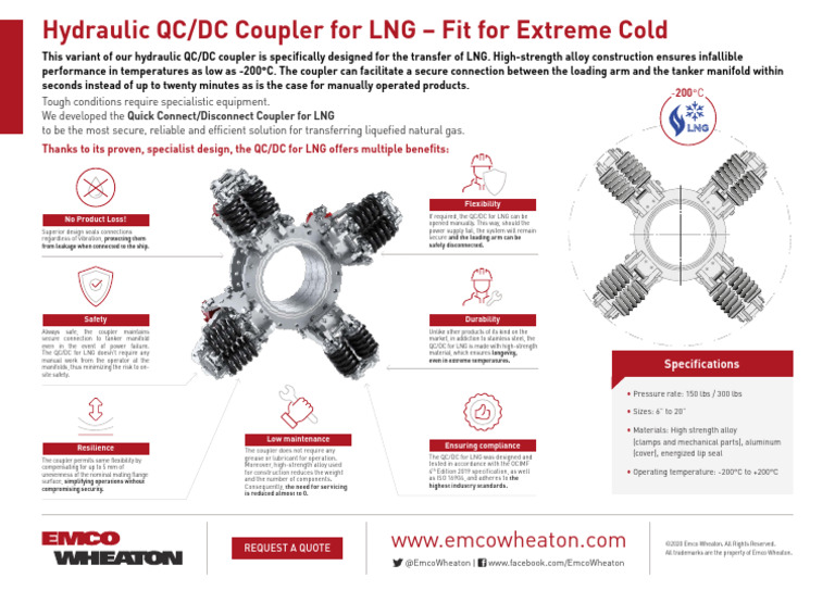 Emco Wheaton QCDC LNG Brochure | PDF | Liquefied Natural Gas | Safety